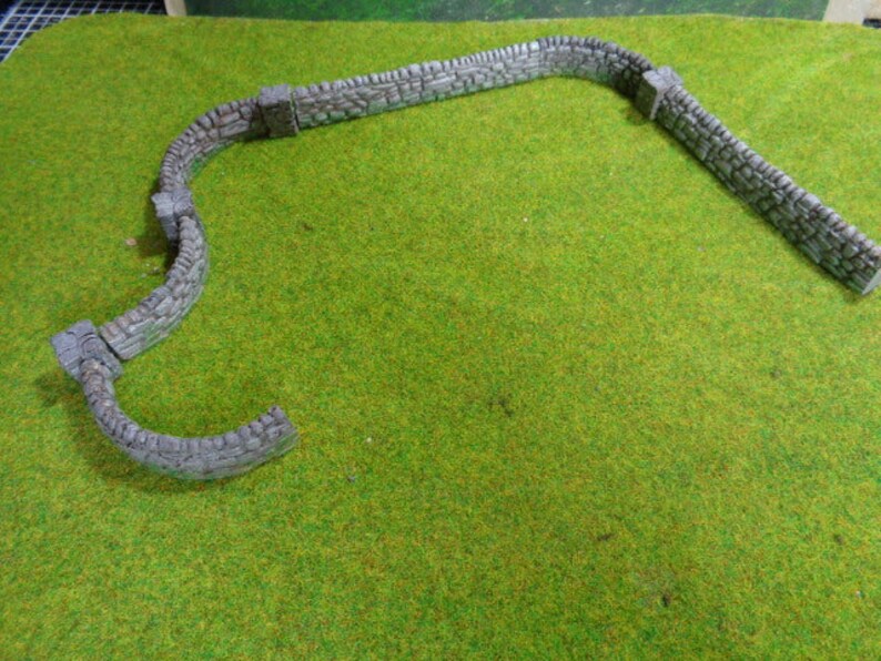 DT39 Country Walling Curved Sections - Model Railway Scenery OO Scale ...