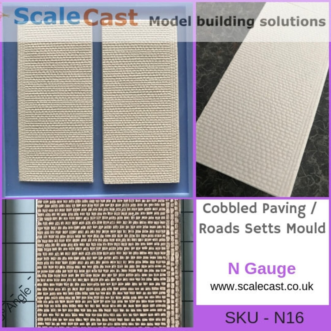 N16 Cobble Setts - N Gauge Mould for Model Railways - Etsy