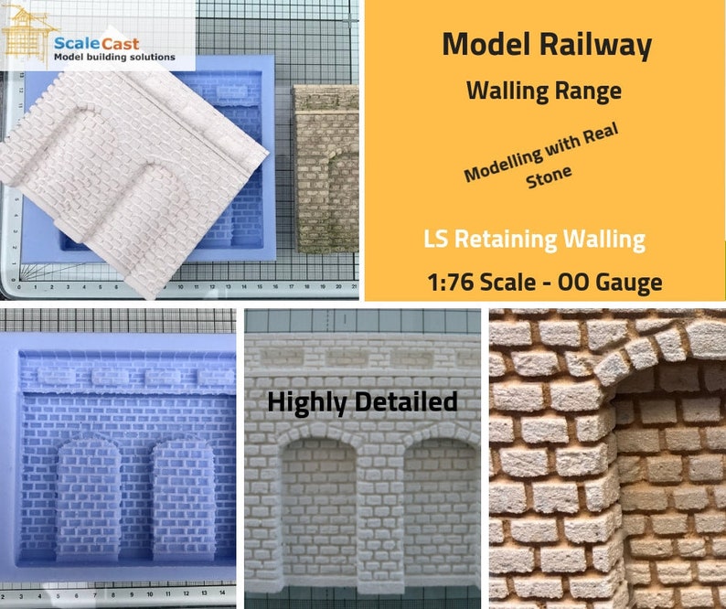 LS01 Lineside Stone Walling Mould - for Model Railway Scenery - Etsy UK