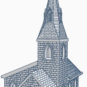 Model Church 3D Printable Digital Download Model Railways and Wargames ...