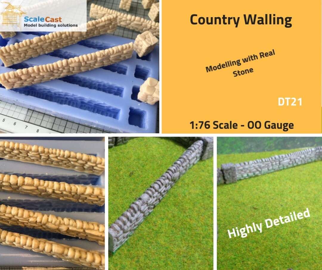 DT21 Country Stone Walling - Model Railway Scenery Mould - Etsy