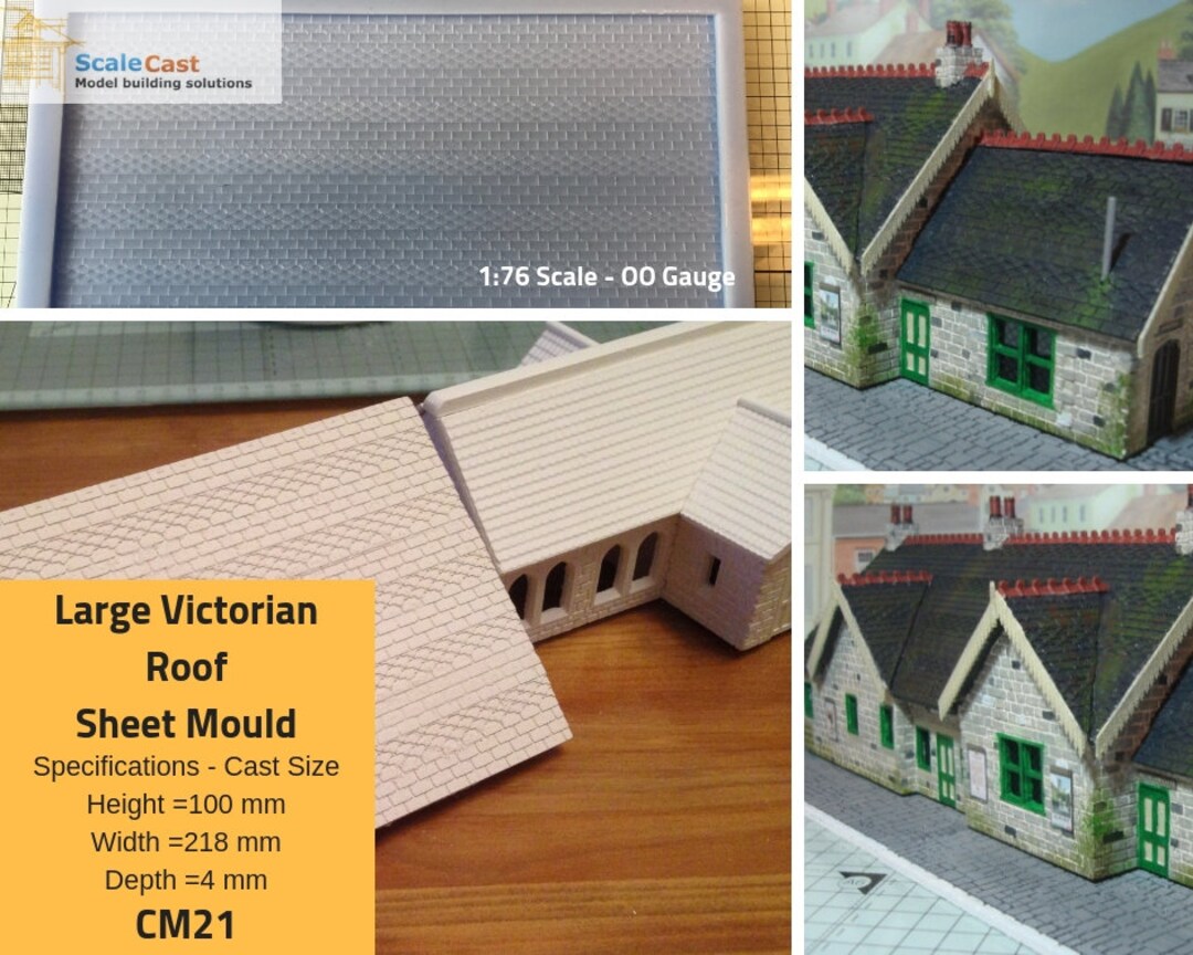 CM21 Victorian Roof Large Sheet Model Railway Scenery Mould - Etsy