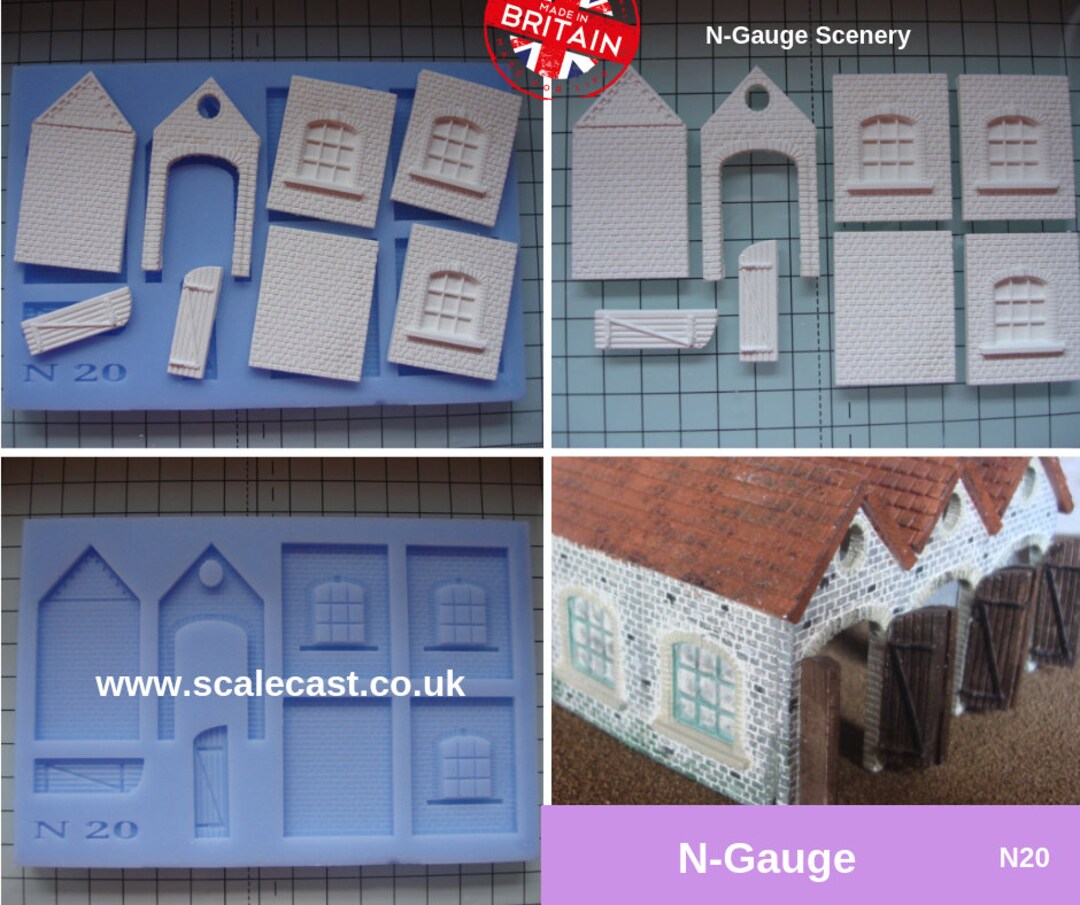N20 N Gauge Engine Shed Mould - for Model Railway Scenery - Etsy
