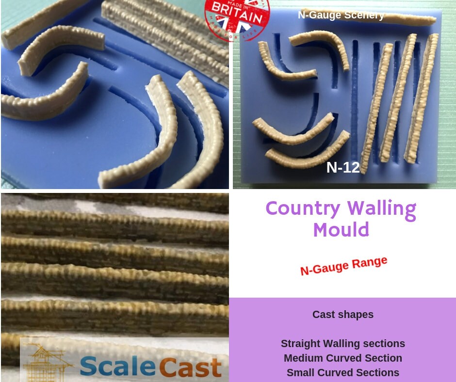 N12 N Gauge Country Walling Mould Model Railway Scenery - Etsy