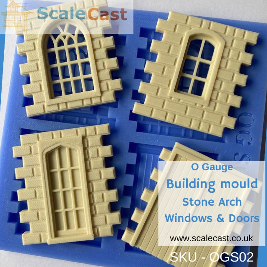 O Gauge arched Windows and Door Sections OGS02 Model Railway Scenery ...