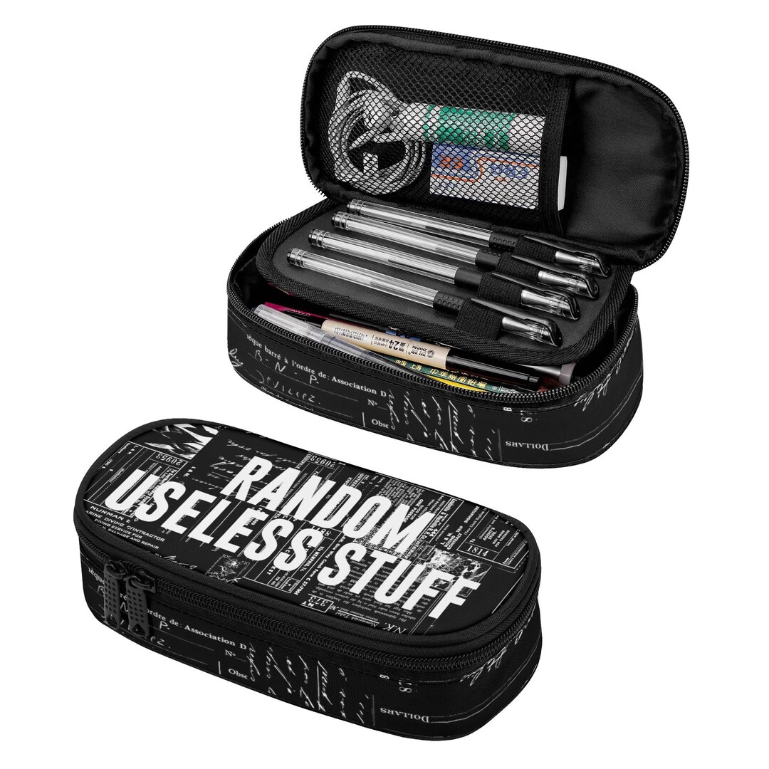 Random USELESS STUFF Black- White Text, Craft Supply Storage. Accessory ...