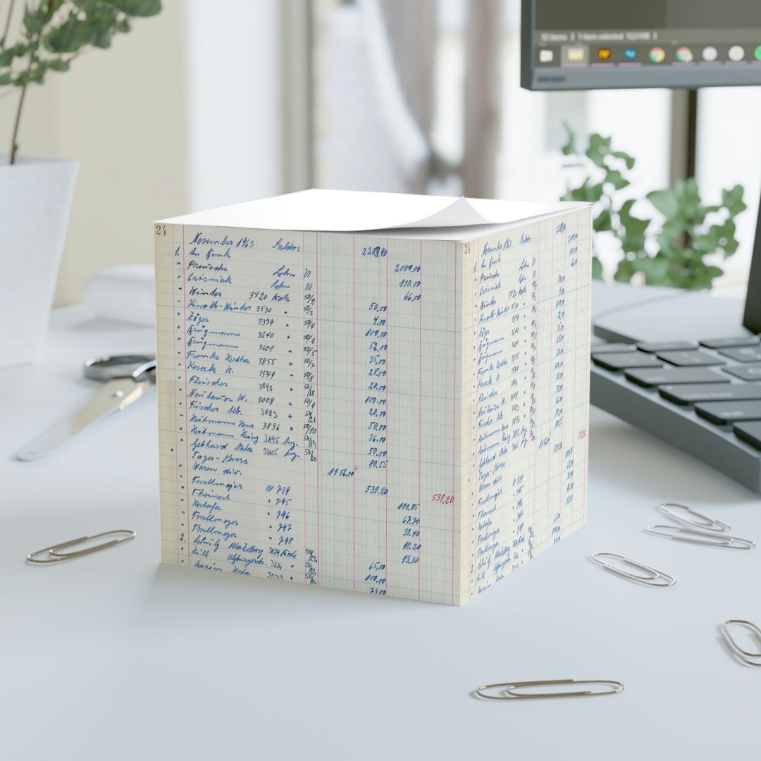 Note Cube - Sticky Notes - 700 Sheets - Desk Square Note Pad - Stacked ...