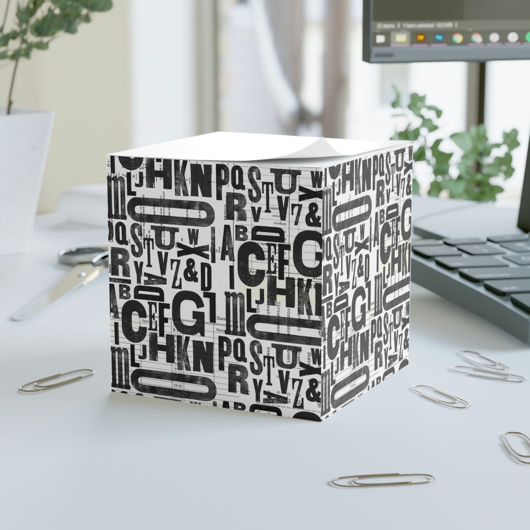 Note Cube - Sticky Notes - 700 Sheets - Desk Square Note Pad - Stacked ...