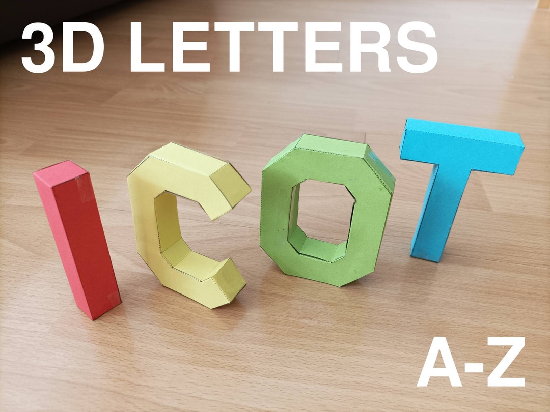 Craft Sheet SET "3d Letters" - Etsy