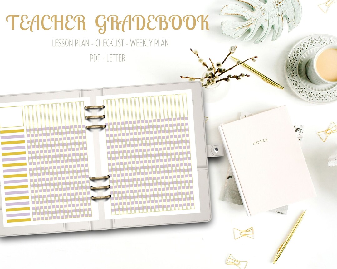 Printable Teacher Grade Book, Classroom Checklist Printable Sheet ...