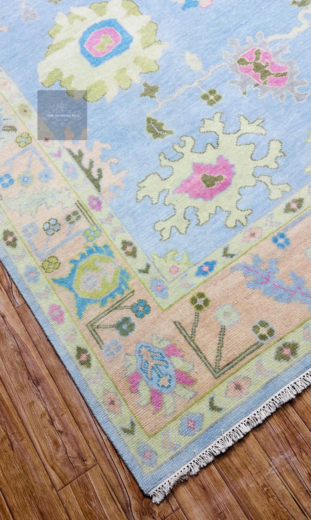 Oushak Rugs Living Room Pastel Oushak Rug 8x10 9x12 Custom Oushak ...