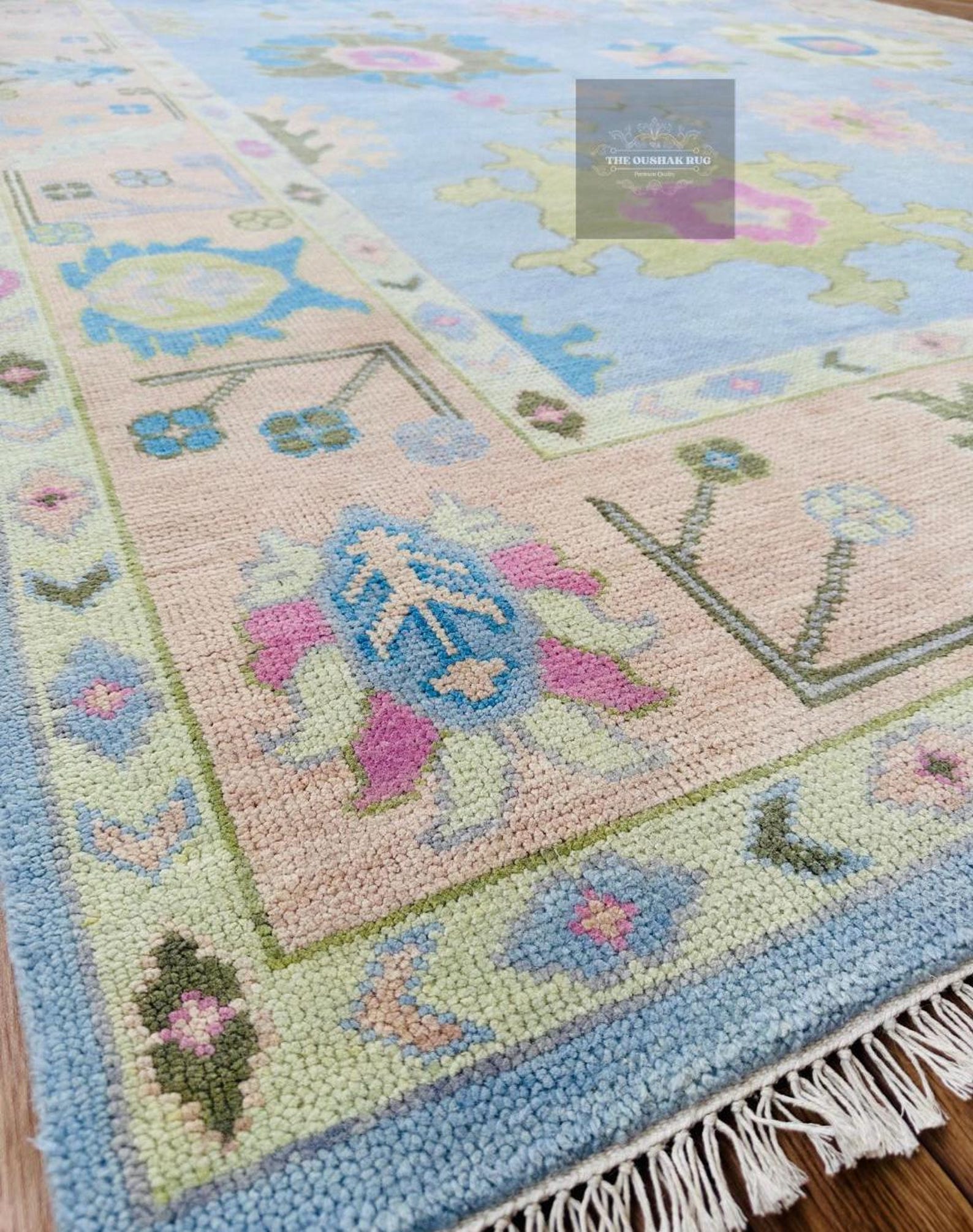 Oushak Rugs Living Room Pastel Oushak Rug 8x10 9x12 Custom Oushak ...