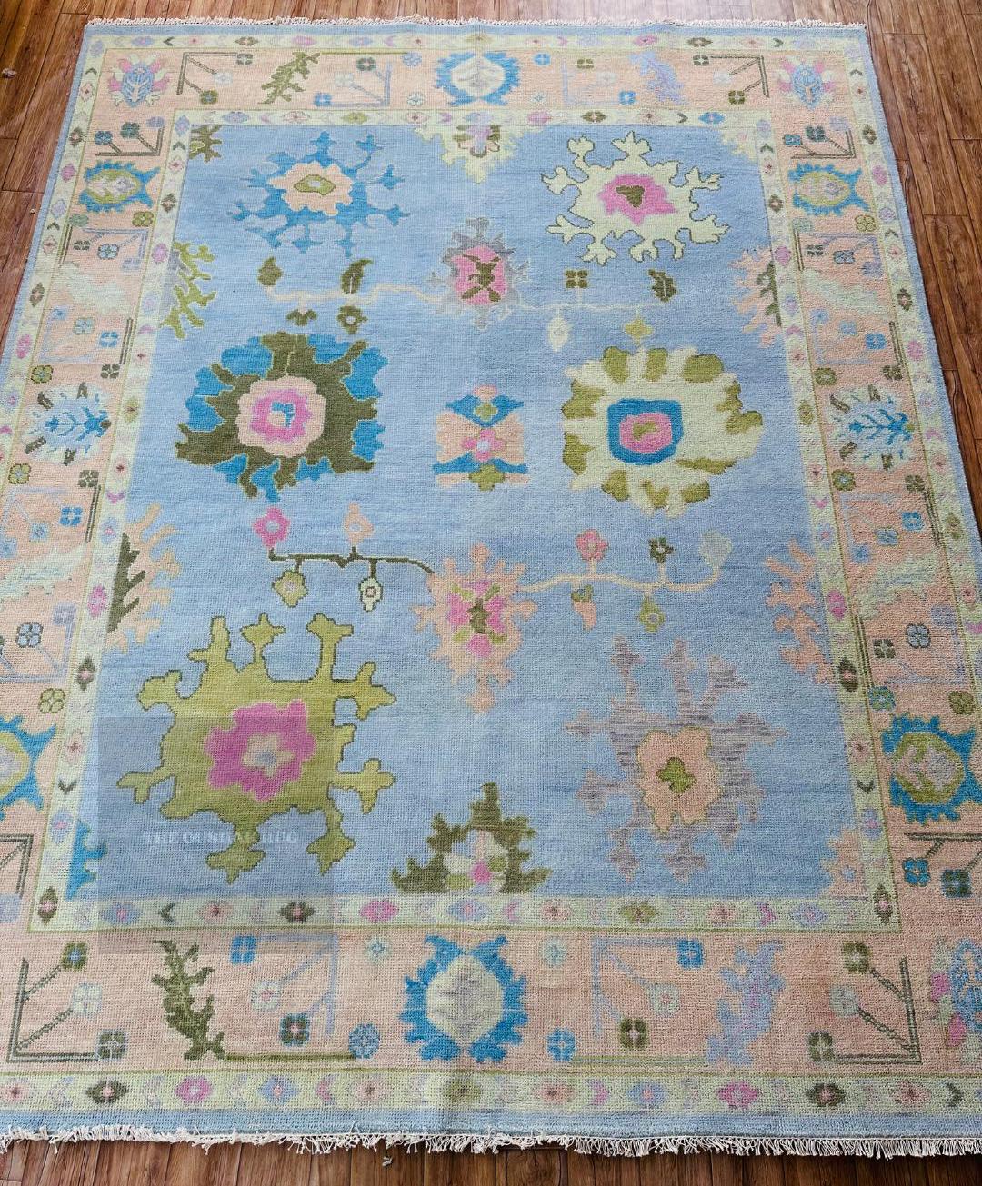 Oushak Rugs Living Room Pastel Oushak Rug 8x10 9x12 Custom Oushak ...