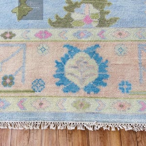 Oushak Rugs Living Room Pastel Oushak Rug 8x10 9x12 Custom Oushak ...
