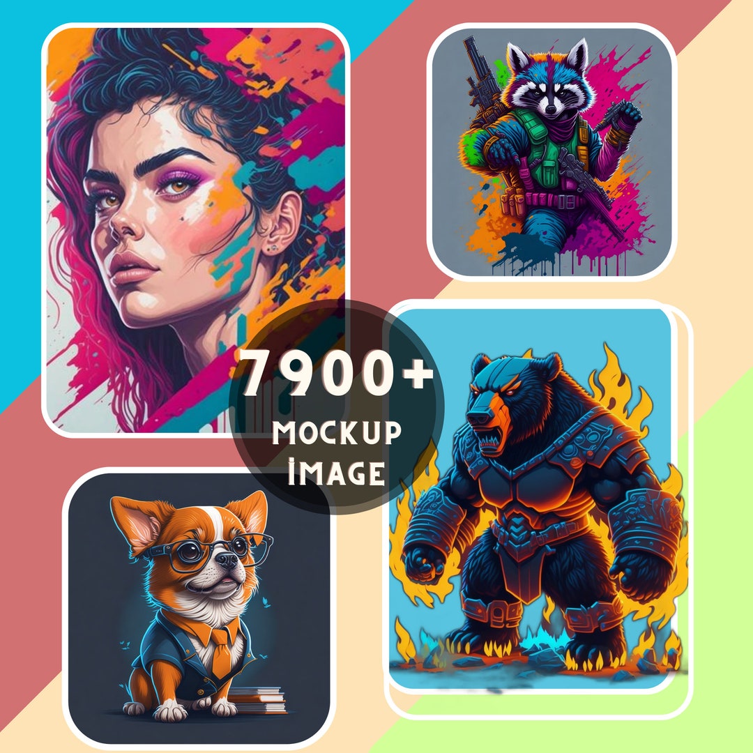 Ready Mockup Designs Design Animals Stickers Tables - Etsy