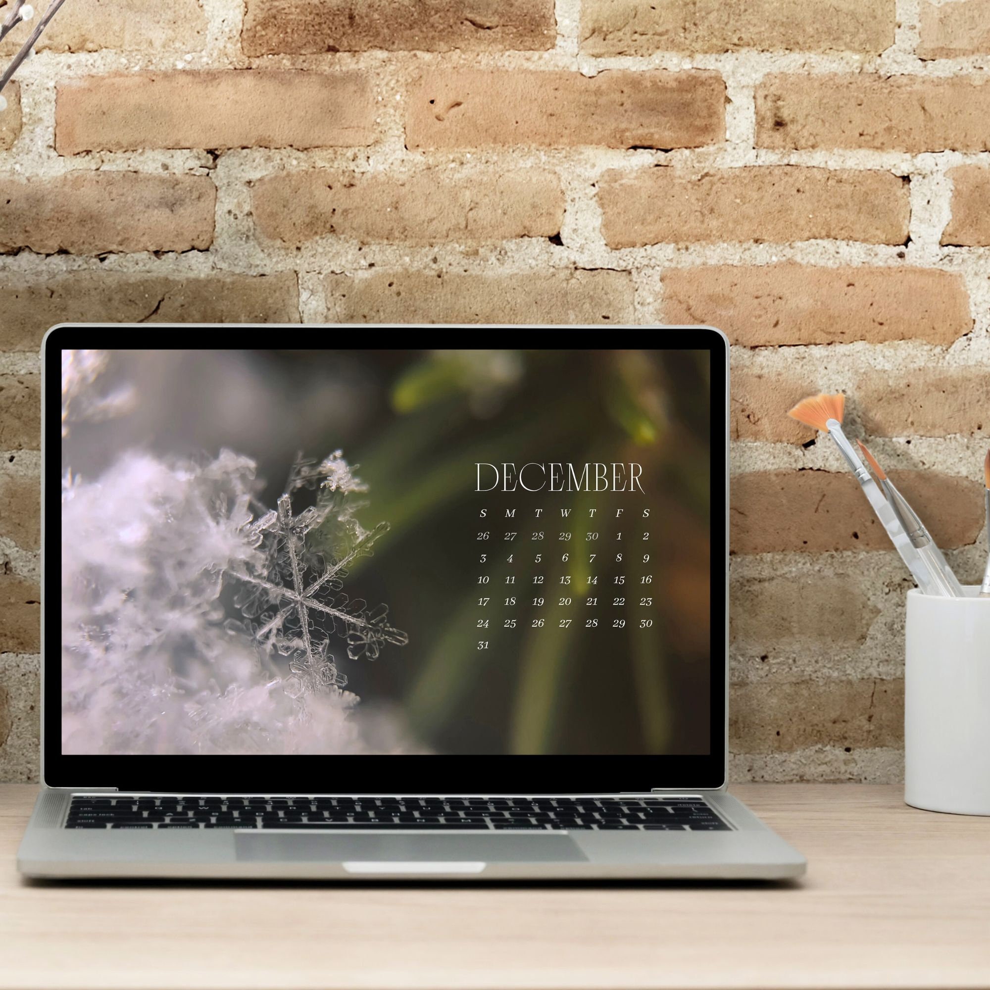 12 December Desktop Wallpaper Digital Download, Christmas December 2023 ...