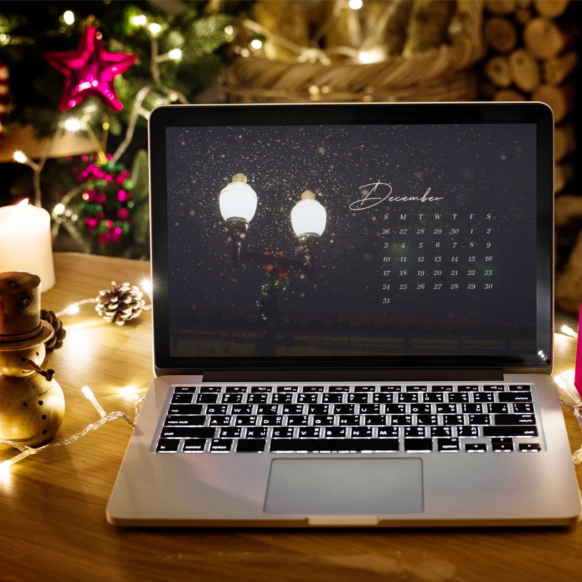 12 December Desktop Wallpaper Digital Download, Christmas December 2023 ...
