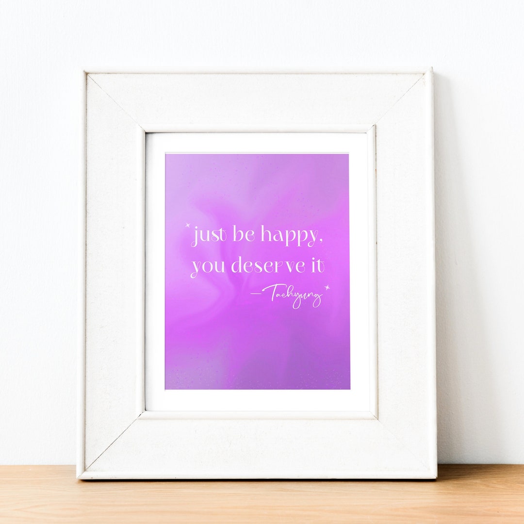 BTS V Quote Digital Art Print, BTS Quote Poster, BTS Artwork, Printable ...