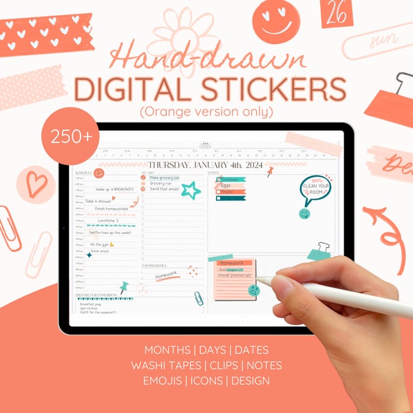 Hand Drawn Stickers - Etsy