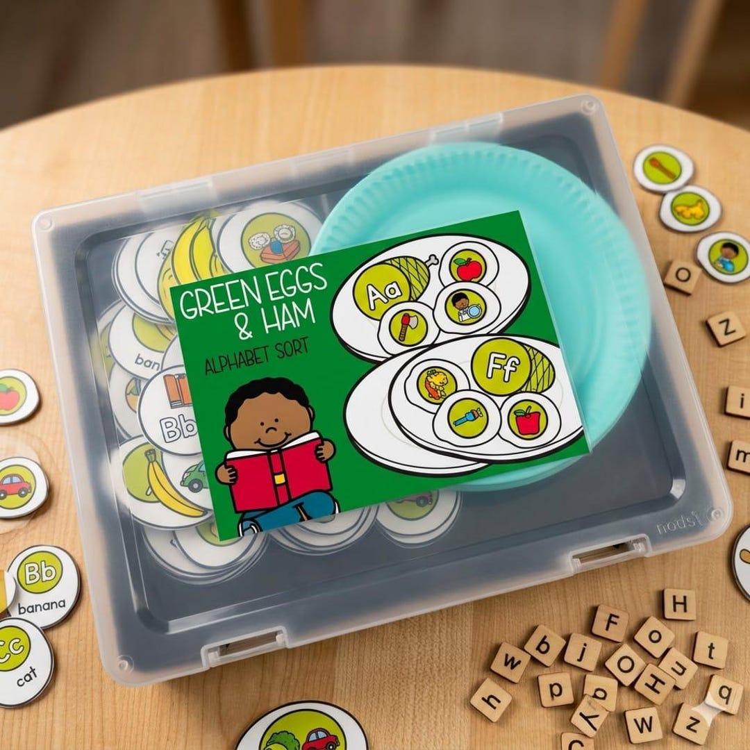 Alphabet Phonics Matching Game – Preschool Learning Activity, Laminated ...