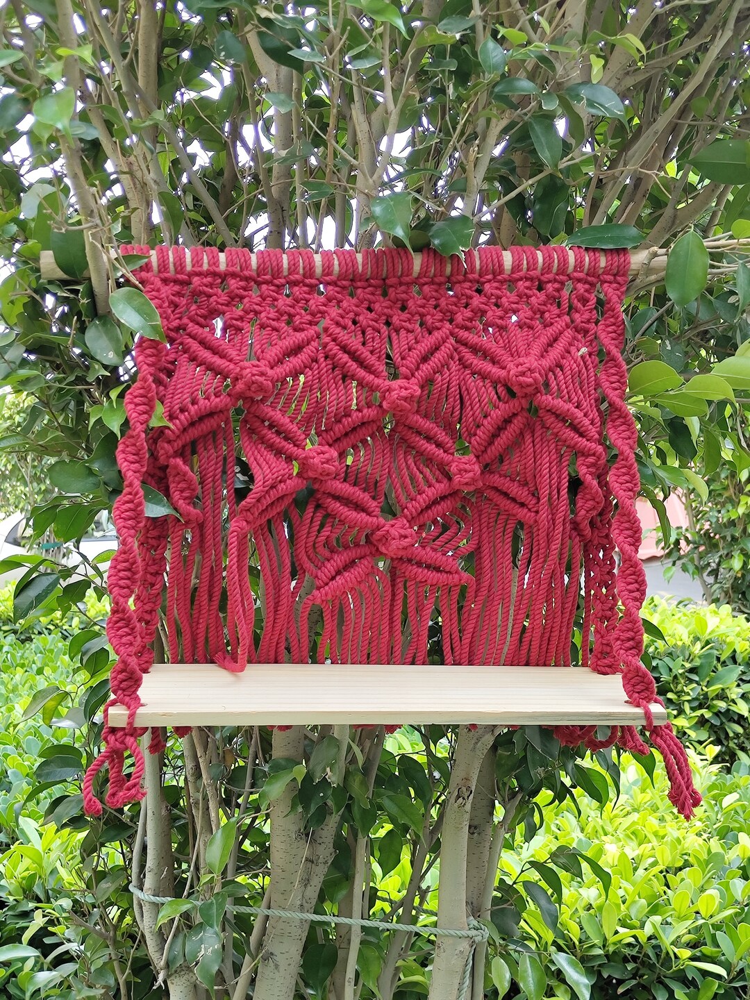 Single Layer Intricate Macrame Shelffor Your Home Decor - Etsy