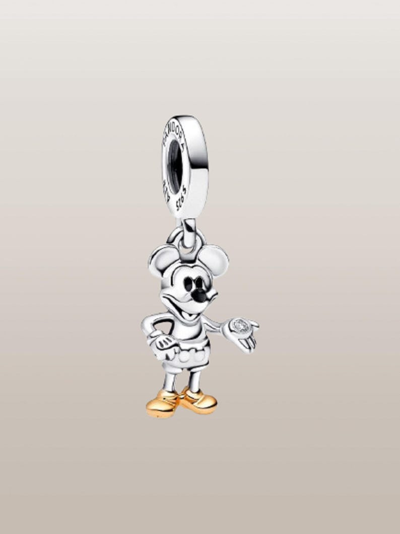 100th Anniversary Mickey Mouse Lab-grown Diamond Dangle Charm Pandora ...