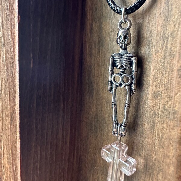 Skeleton Cross Necklace - Etsy