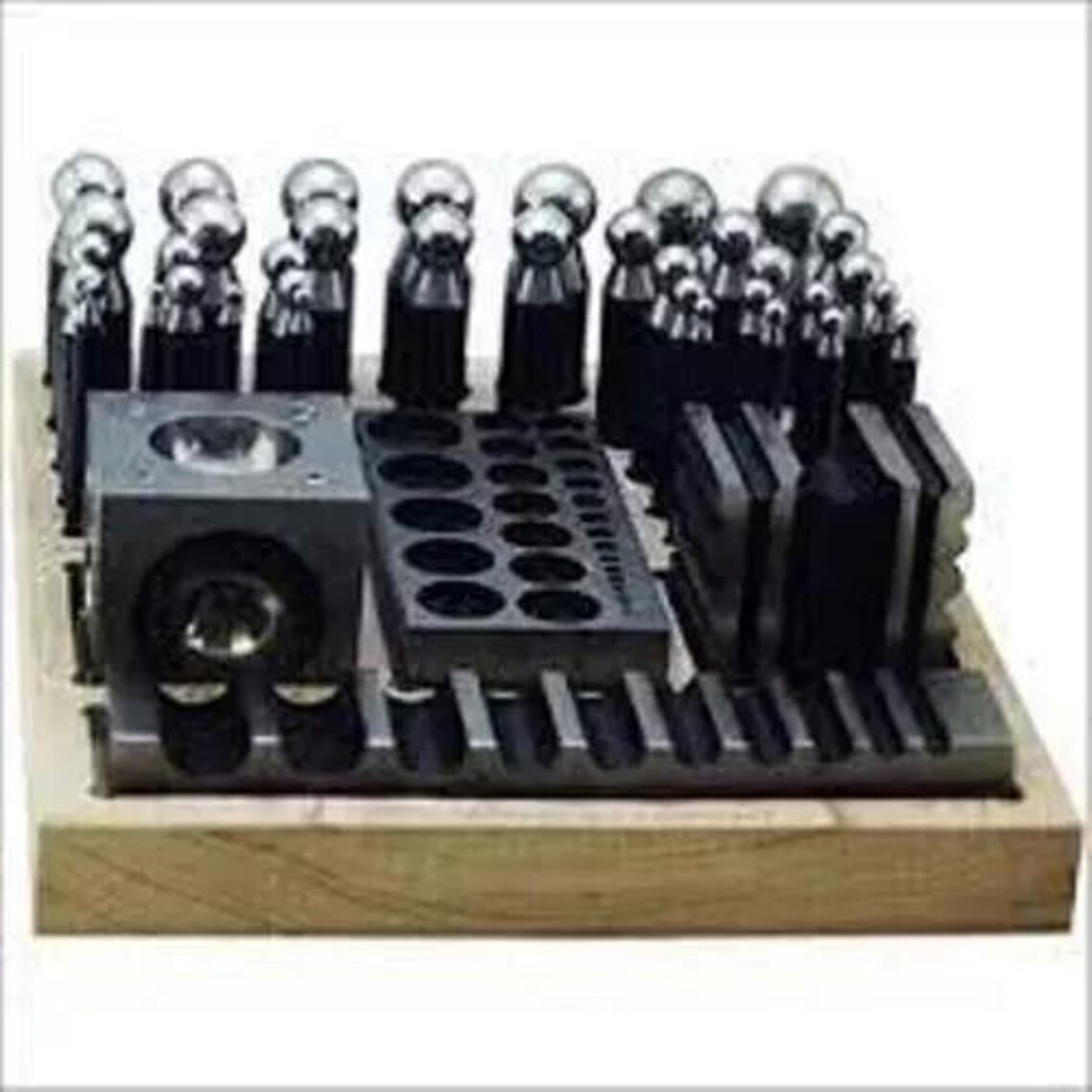 40pcs Jumbo Doming Block & Punch Set Made of Steel Dapping Die Jeweller ...
