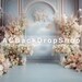 Blue Floral Heaven, Maternity Backdrop Overlays, Studio Backdrop ...