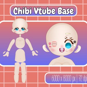 Chibi Vtuber Model Base | 6 Expressions! - Etsy
