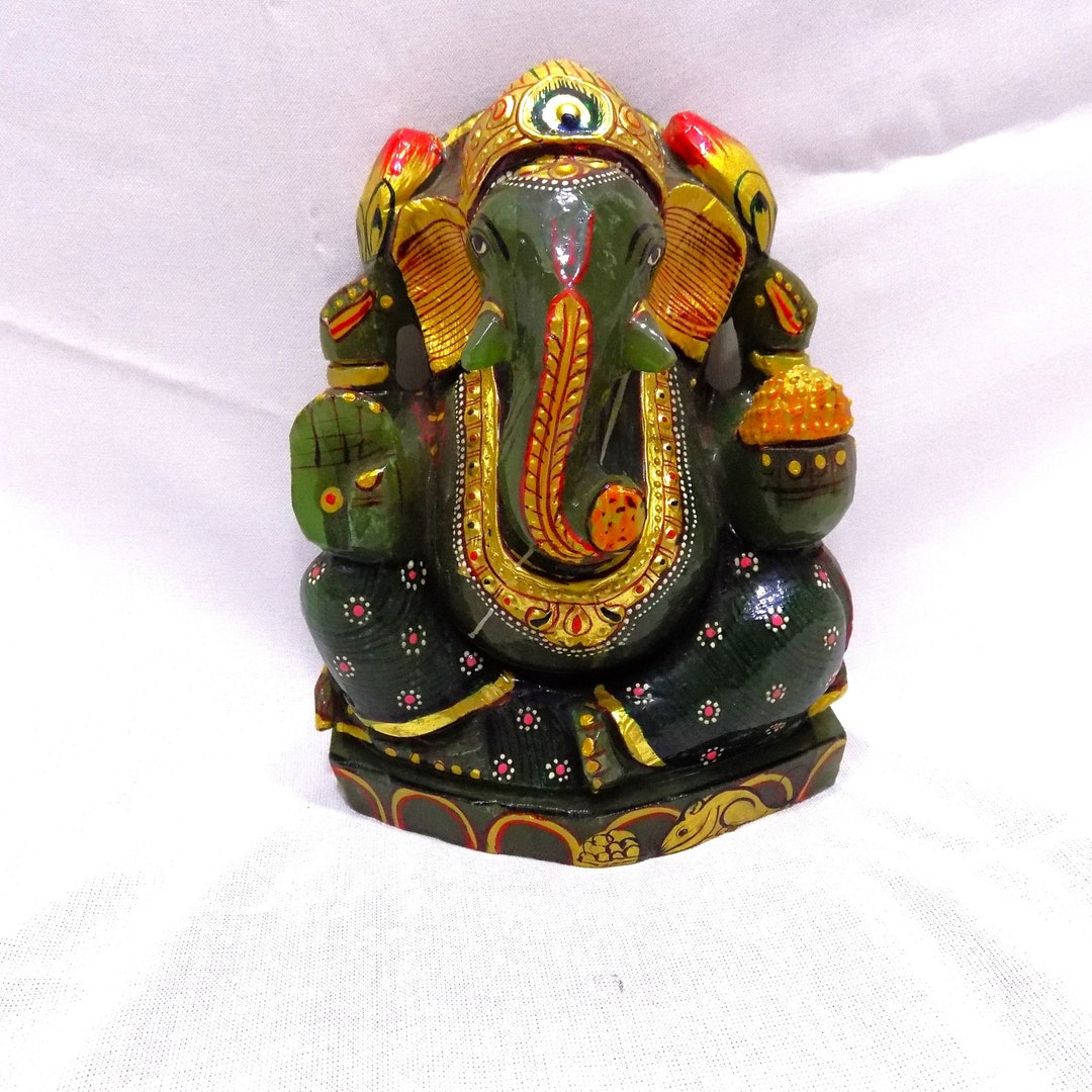 Aventurine Ganesha,gemstone Ganesh, Ganesh Statue,quatrz Ganesha ...