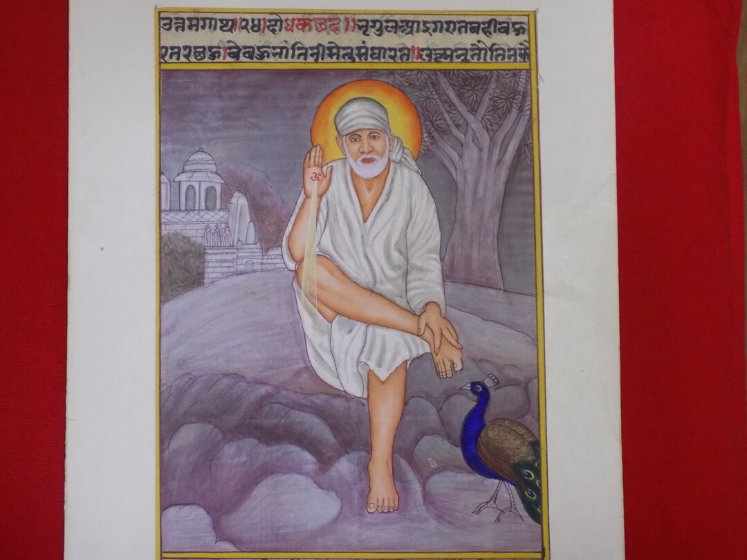 Sai Baba of Shirdi Painting, Sai Baba Painting, Indian God Painting ...