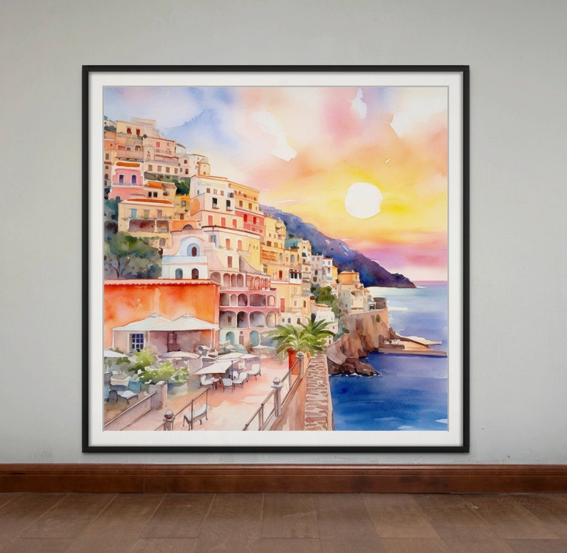 Amalfi Coast Watercolour Art, Amalfi Coast Print, Original Art, Italy ...