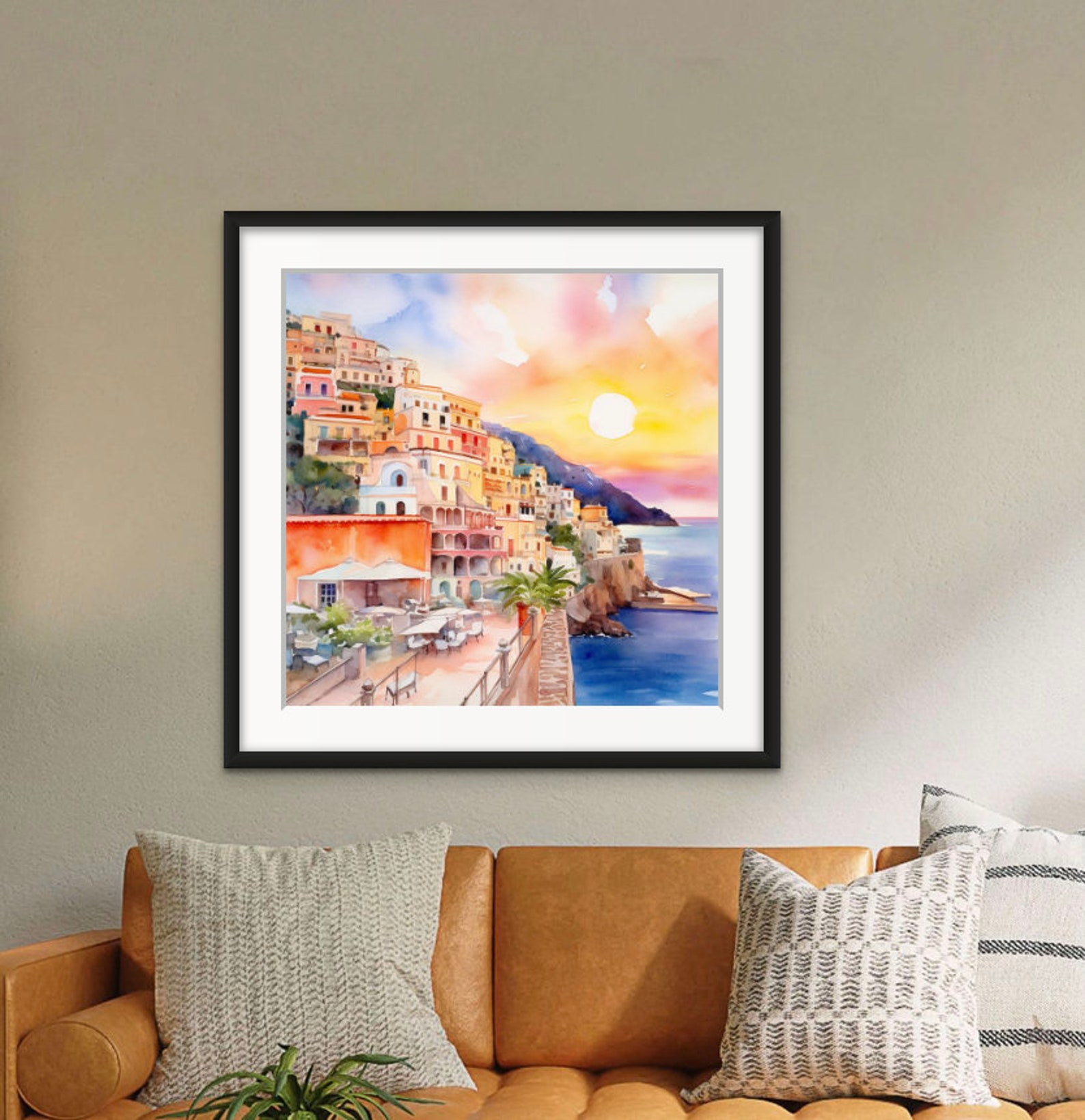 Amalfi Coast Watercolour Art, Amalfi Coast Print, Original Art, Italy ...
