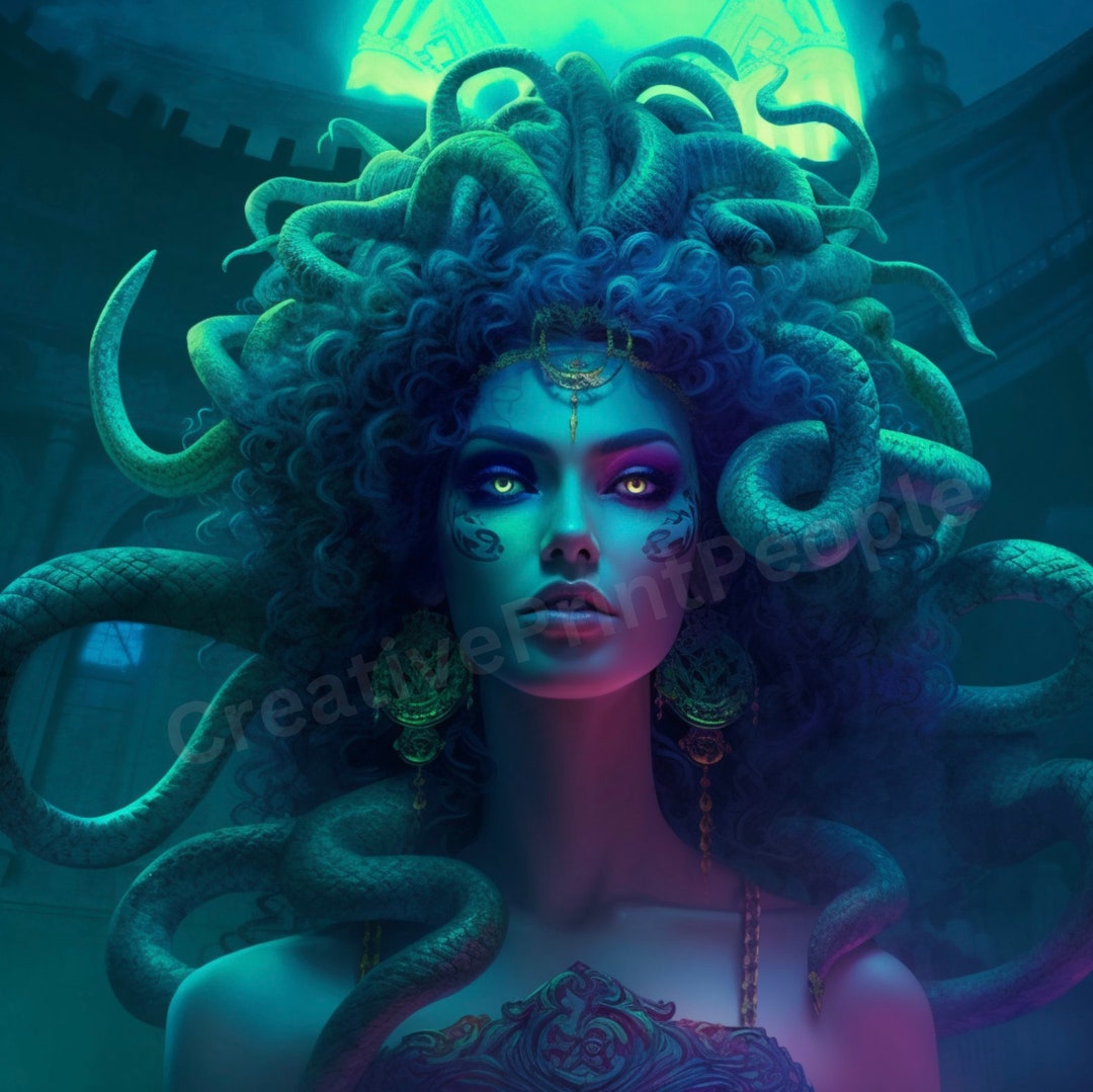 Medusa Art Medusa Inspired Artwork Digital Download Art Etsy