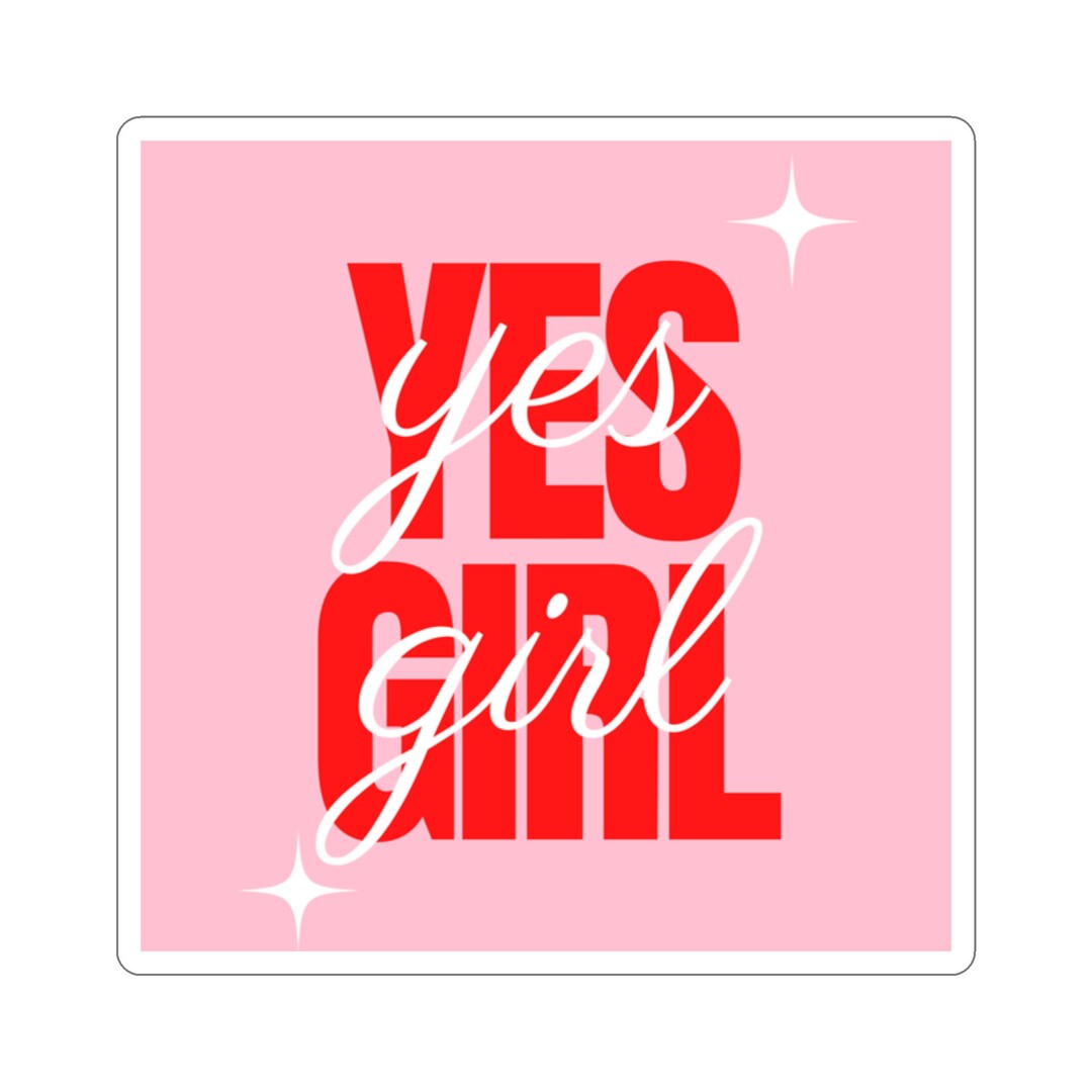 Pink And Red Die Cut Stickers Cute Tiktok Era Trend Design Etsy