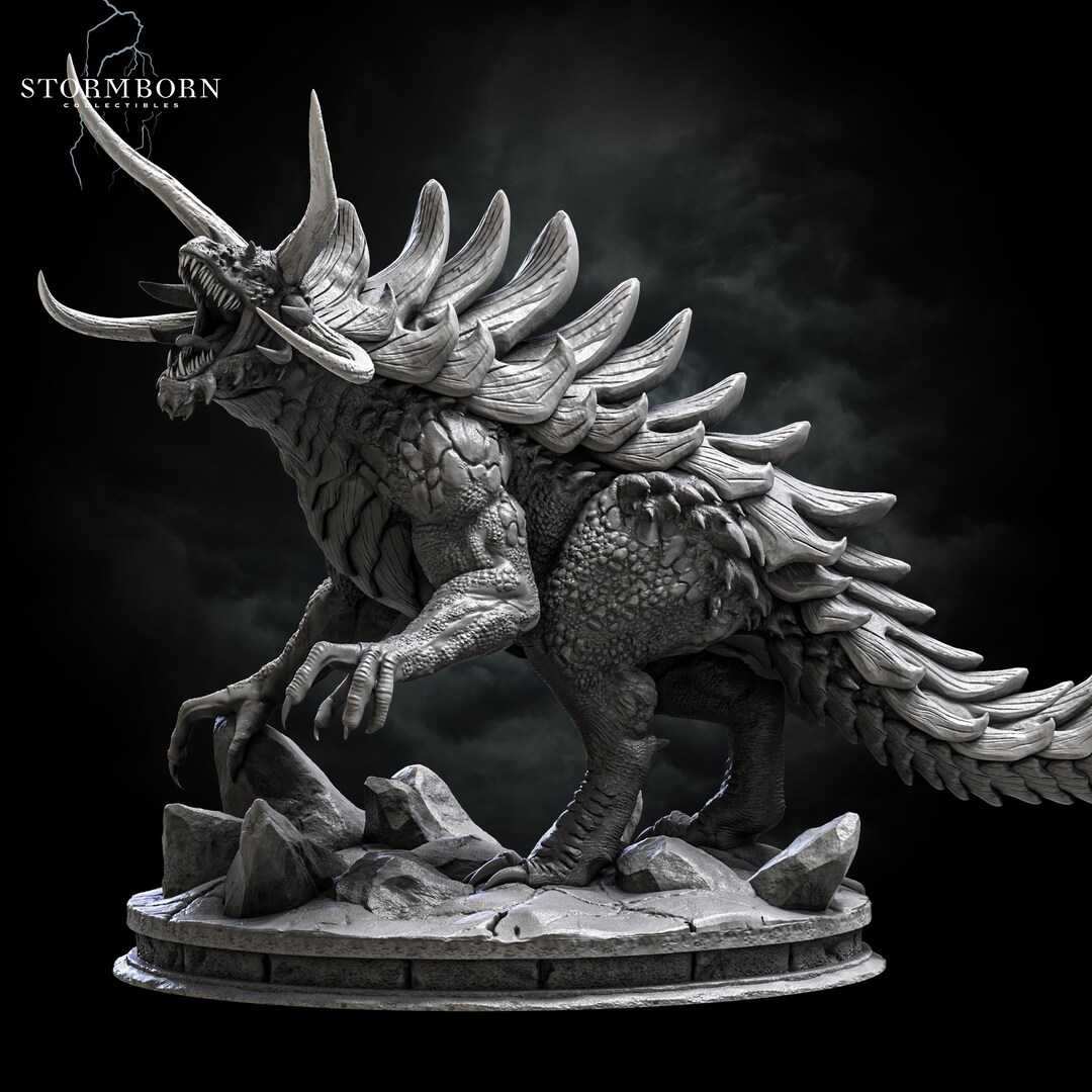Tarrasque Unstoppable Devourer Ready to Paint 3D Printed Statuette - Etsy