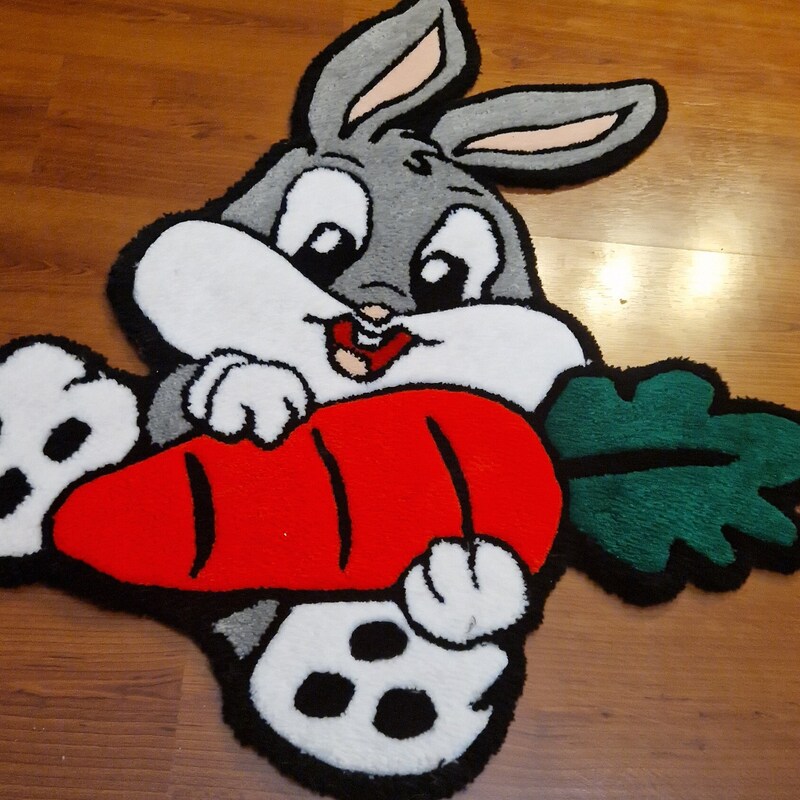 Bunny Rug - Etsy
