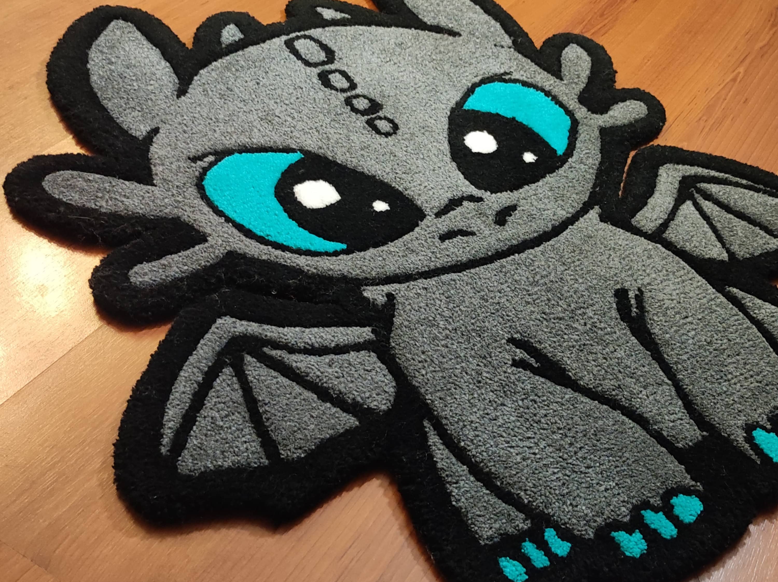 Custom Handmade Toothless Rug / Tufted Rug / Interior Decor / Perfect ...