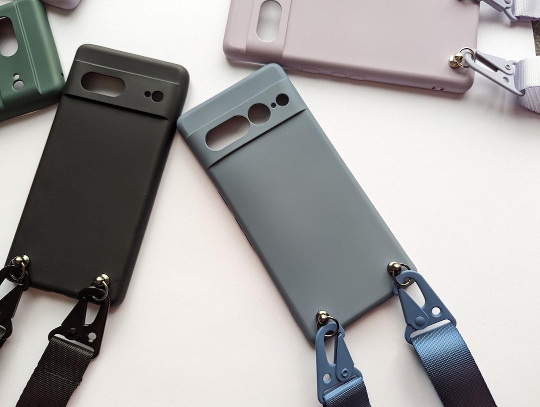 Google Pixel 6 Pro Crossbody Silicone Phone Case & Polyester Strap ...