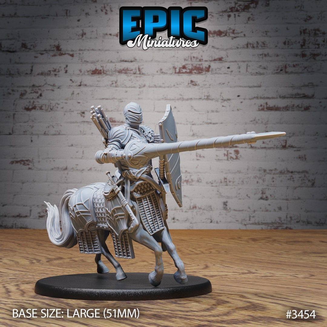 Centaur Knight Spearman Fantasy Mini for Dungeons & Dragons - Etsy