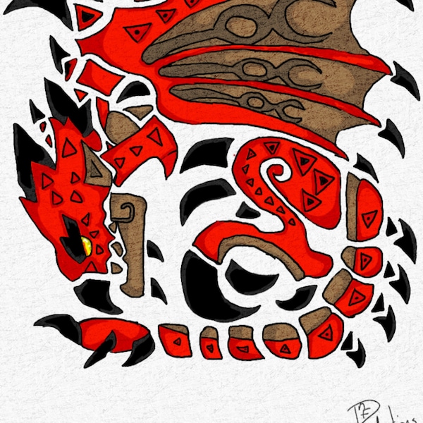 Rathalos Icon - Etsy