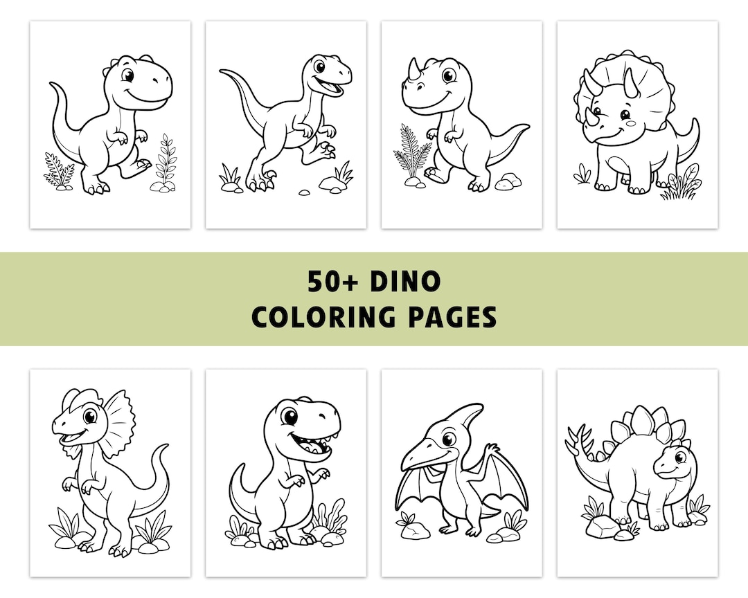 50+ Dino Coloring Pages – Dinosaur Coloring Book for Kids – Printable ...
