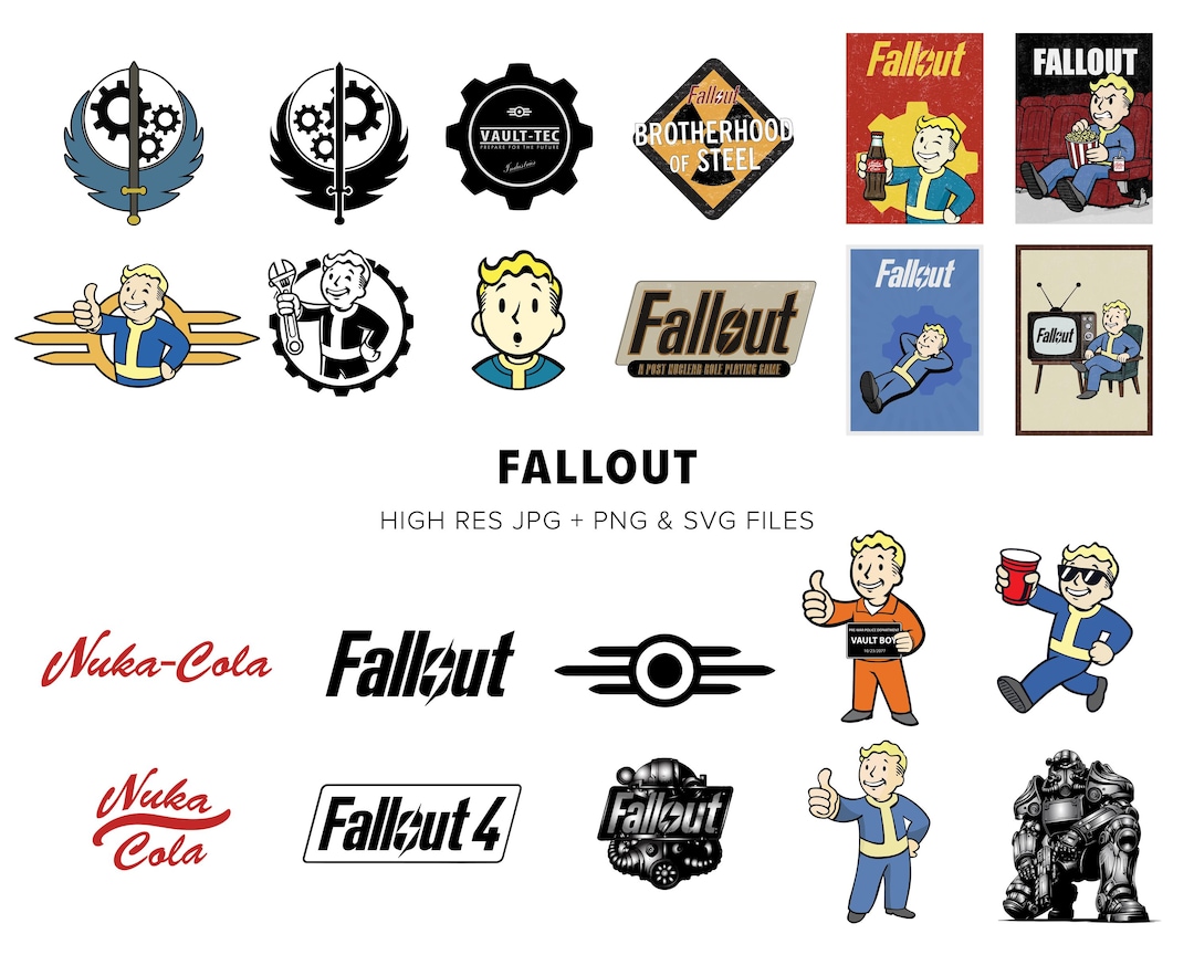 Fallout Vault Boy Bundle 25 High Quality Svgs Fallout Clipart Vault Boy ...