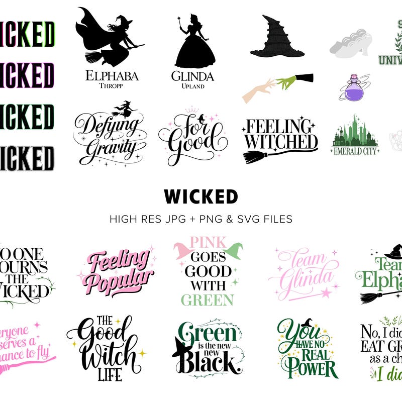Wicked Movie Clipart - Etsy