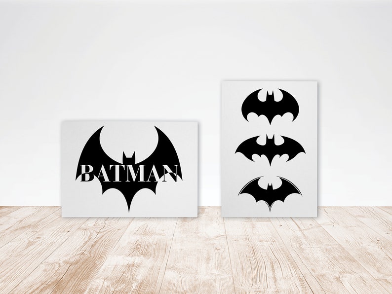 Batman Logos SVG Bat Vector Illustrations 20 High Quality Svgs Batman ...