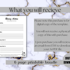 Story Writing Plot Template Planner for Authors, Writers. Plan Your ...