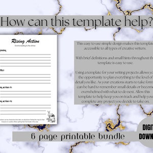 Story Writing Plot Template Planner for Authors, Writers. Plan Your ...