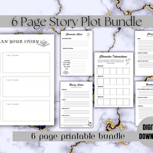 Story Writing Plot Template Planner for Authors, Writers. Plan Your ...