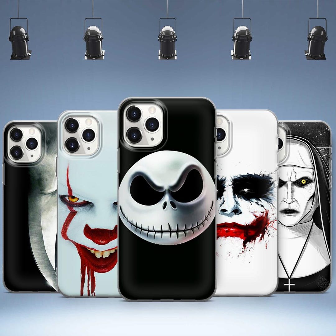 Evil Movie Scary Horror Face Mask Phone Case for iPhone 16 15 14 13 12 ...
